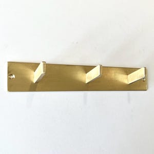Brass Wall Mount Coat Rack- Brushed Brass Minimal Wall Mounted Coat ...