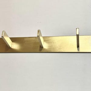Brass Wall Mount Coat Rack- Brushed Brass Minimal Wall Mounted Coat ...