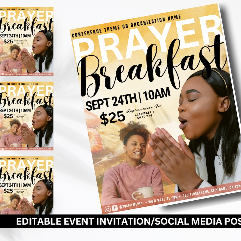 Prayer Breakfast Flyer - Etsy