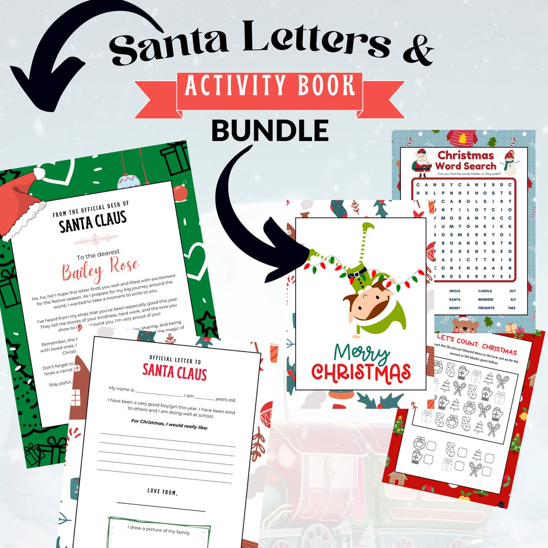Letter to Santa Template Bundle: Christmas Activity Book (digital ...