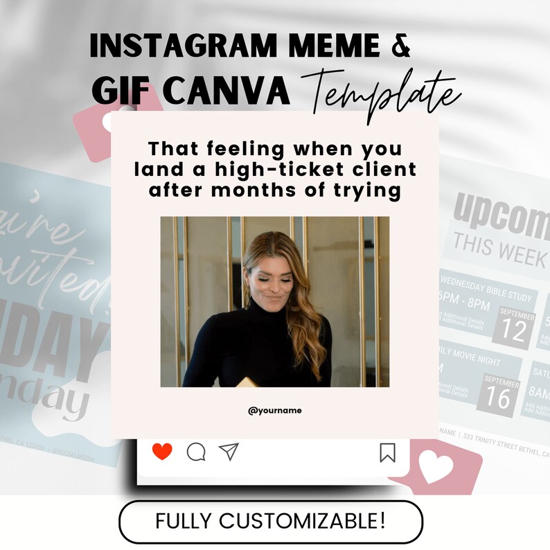 25 Instagram Meme Templates Canva, Animated GIF Social Media Post ...