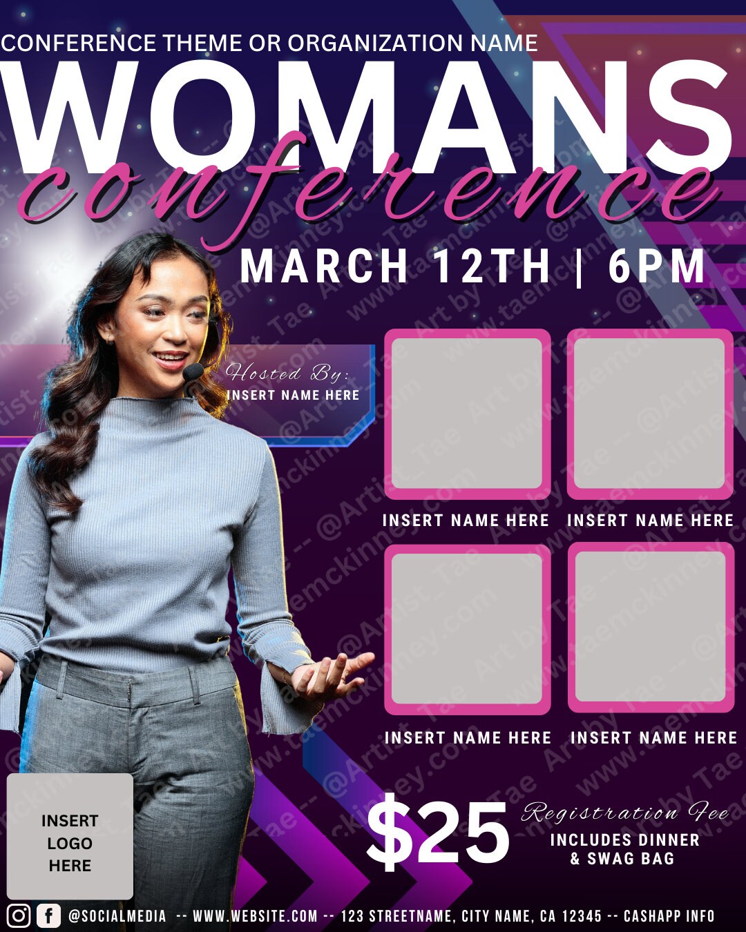 Women Conference Flyer, DIY Flyer Template Design, Church Conference ...