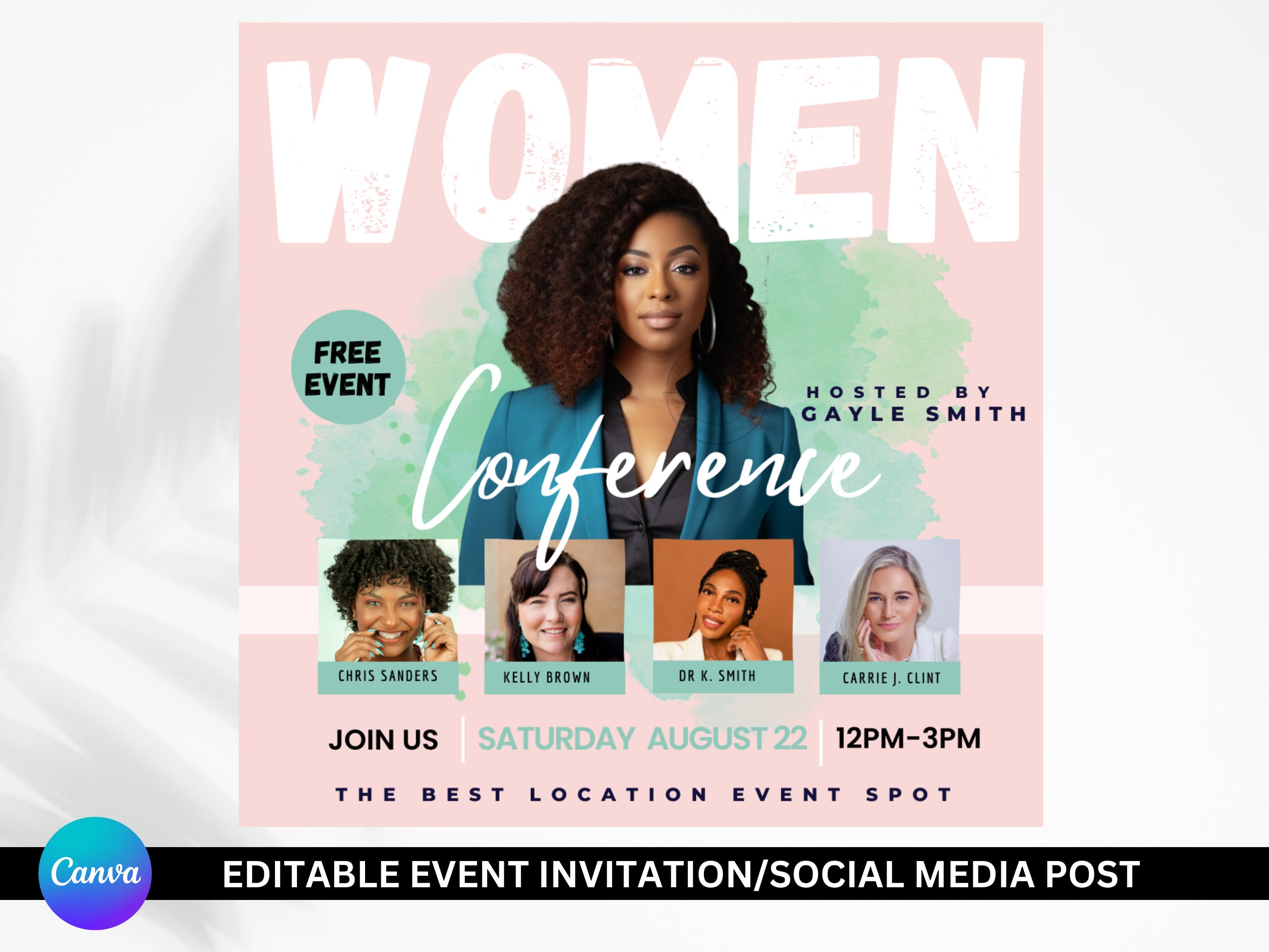 Women Conference Flyer, DIY Flyer Template Design, Church Conference Flyer, Women Empowerment ...