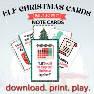 Editable Elf Note Cards: Christmas Activity Printable (PDF) - Etsy