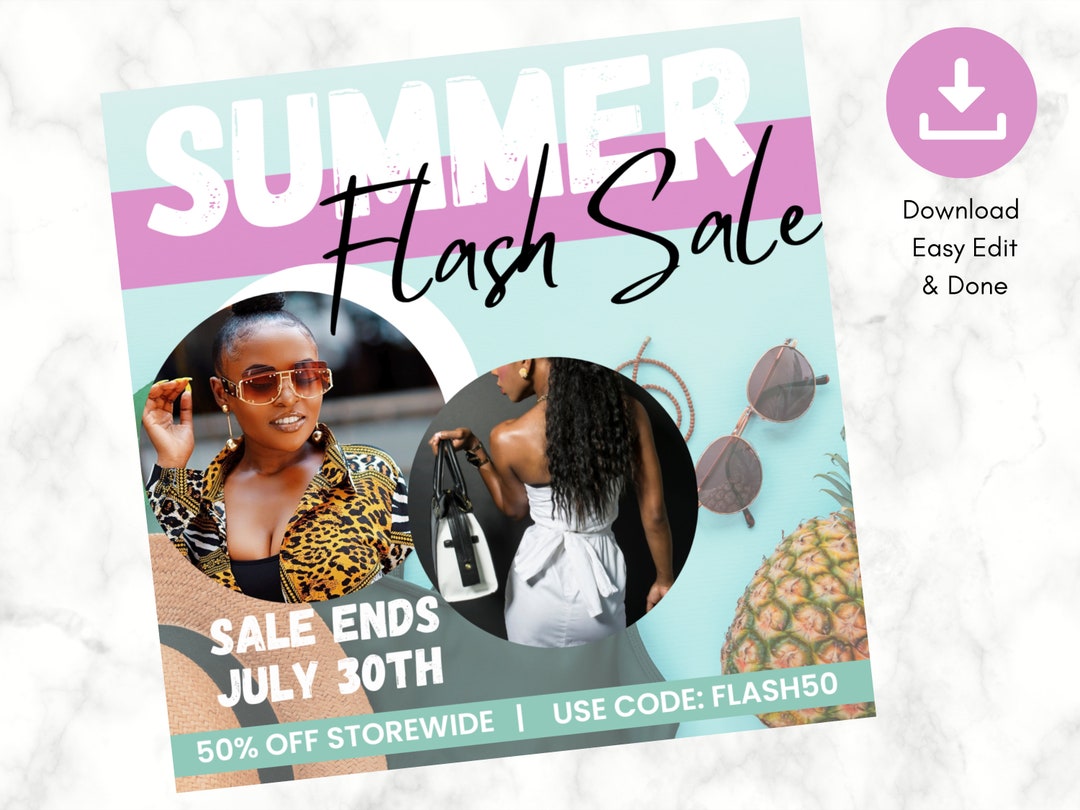 Flash Sale Flyer, DIY Flyer Template, Pop up Shop Lash and Nails Flyer ...