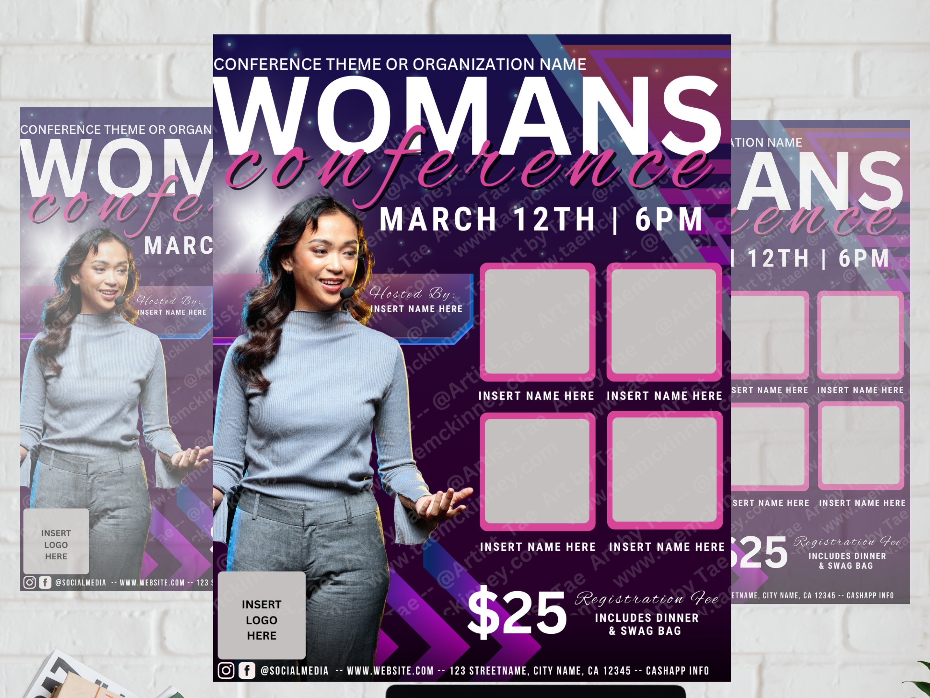 Women Conference Flyer, DIY Flyer Template Design, Church Conference ...