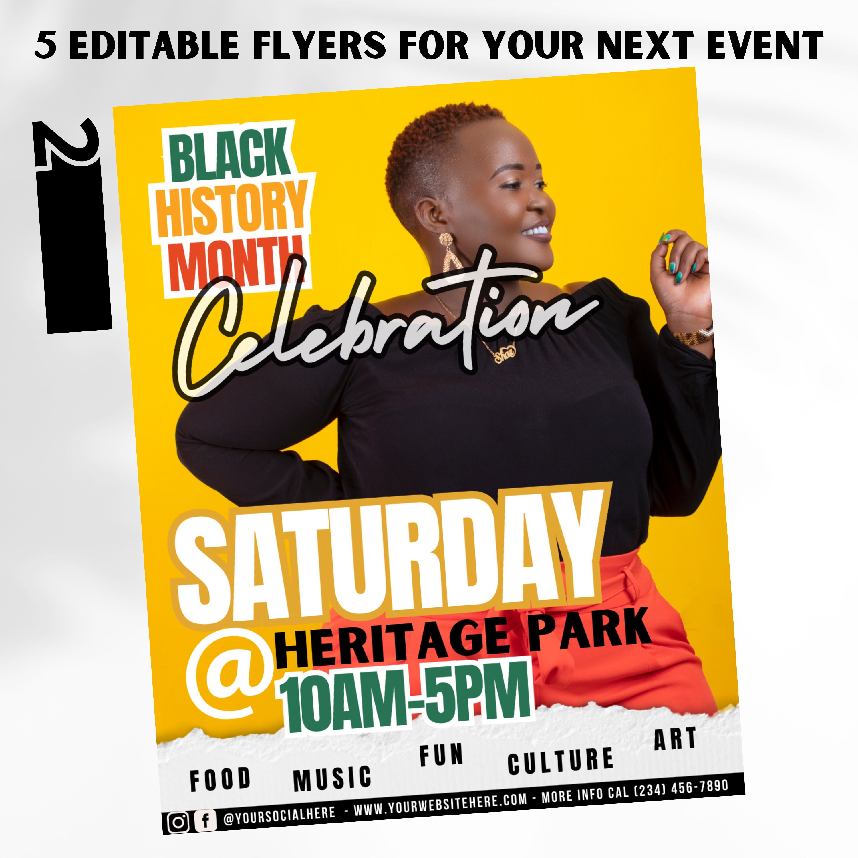 Black History Flyer Template Bundle, Community Fair, Juneteenth Flyer ...