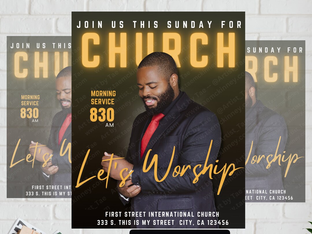 Church Flyer Template: Christian Service, Conference, Convocation ...