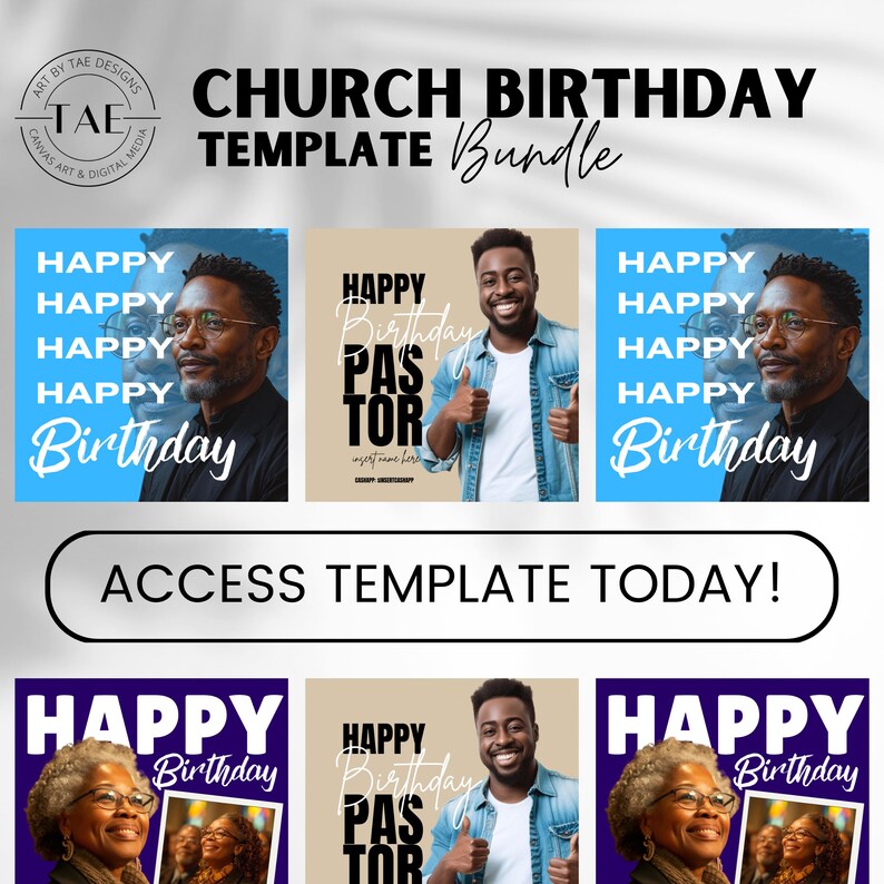 Church Flyer Bundle, Birthday Flyer, Birthday Party, Church Anniversary ...