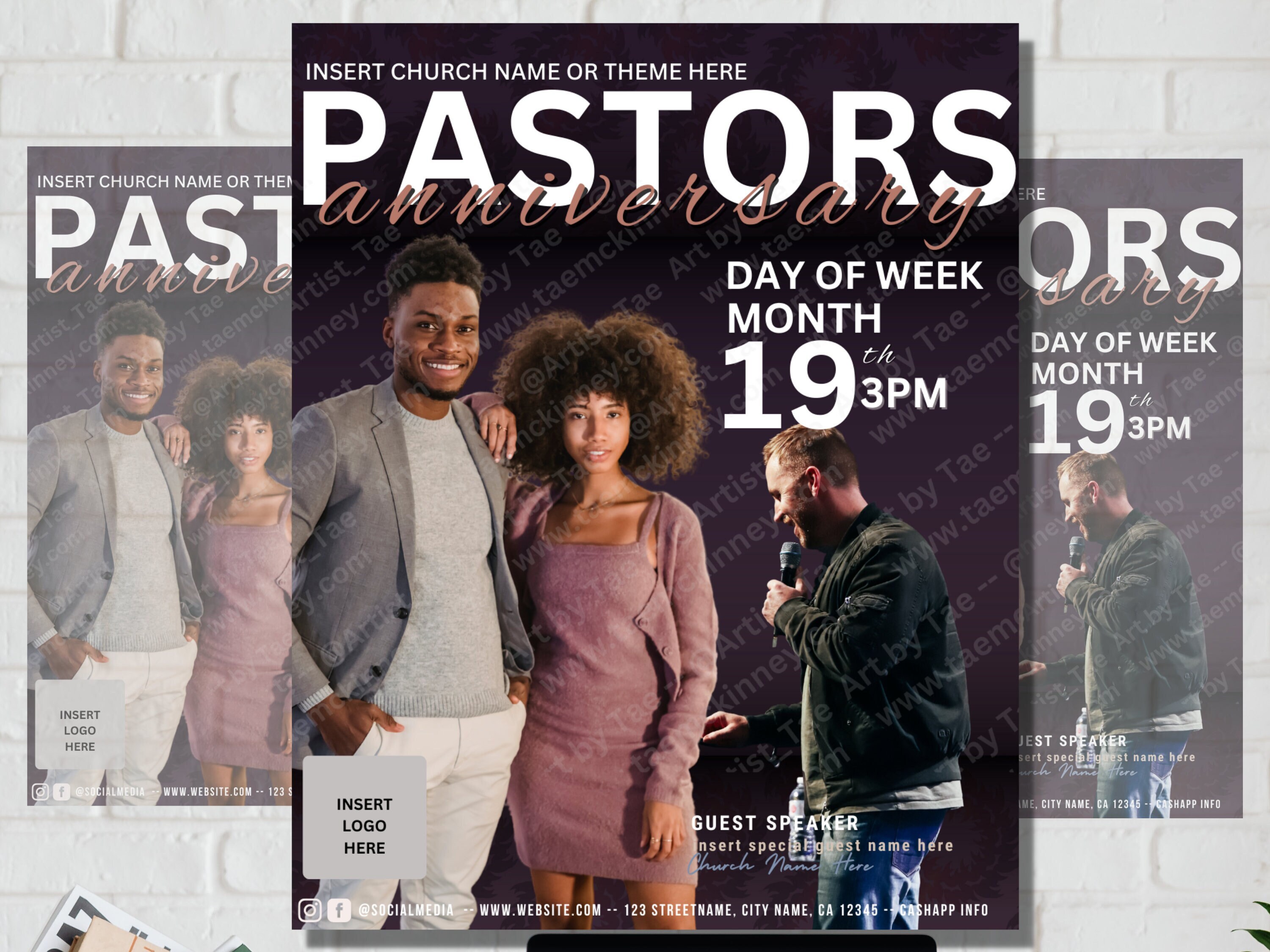 Church Flyer Template: Pastor Anniversary, Conference, Event (canva ...