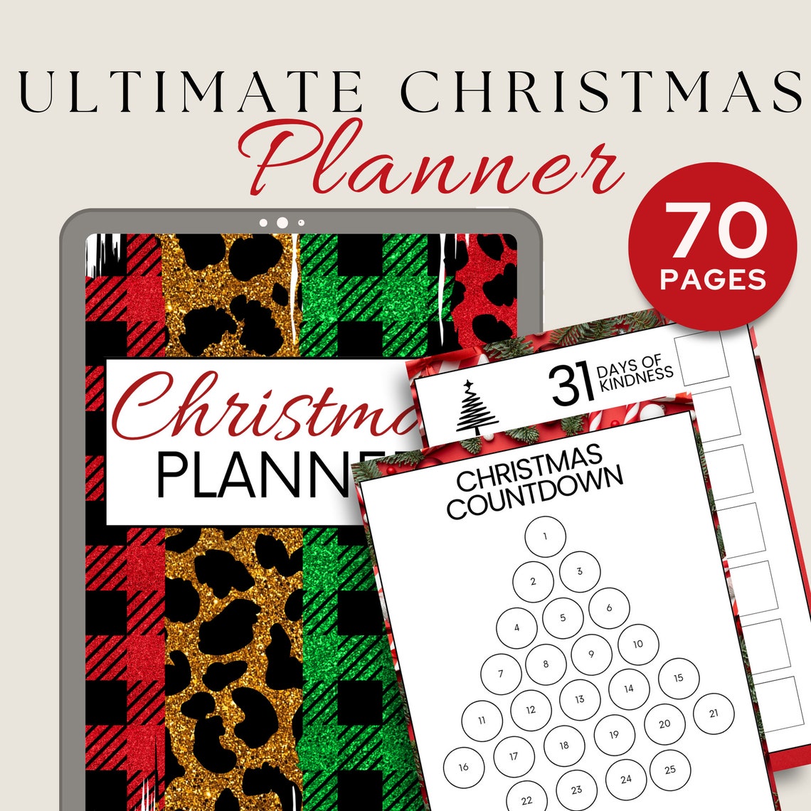 Christmas Planner Printable Holiday Planner Gift Budget - Etsy