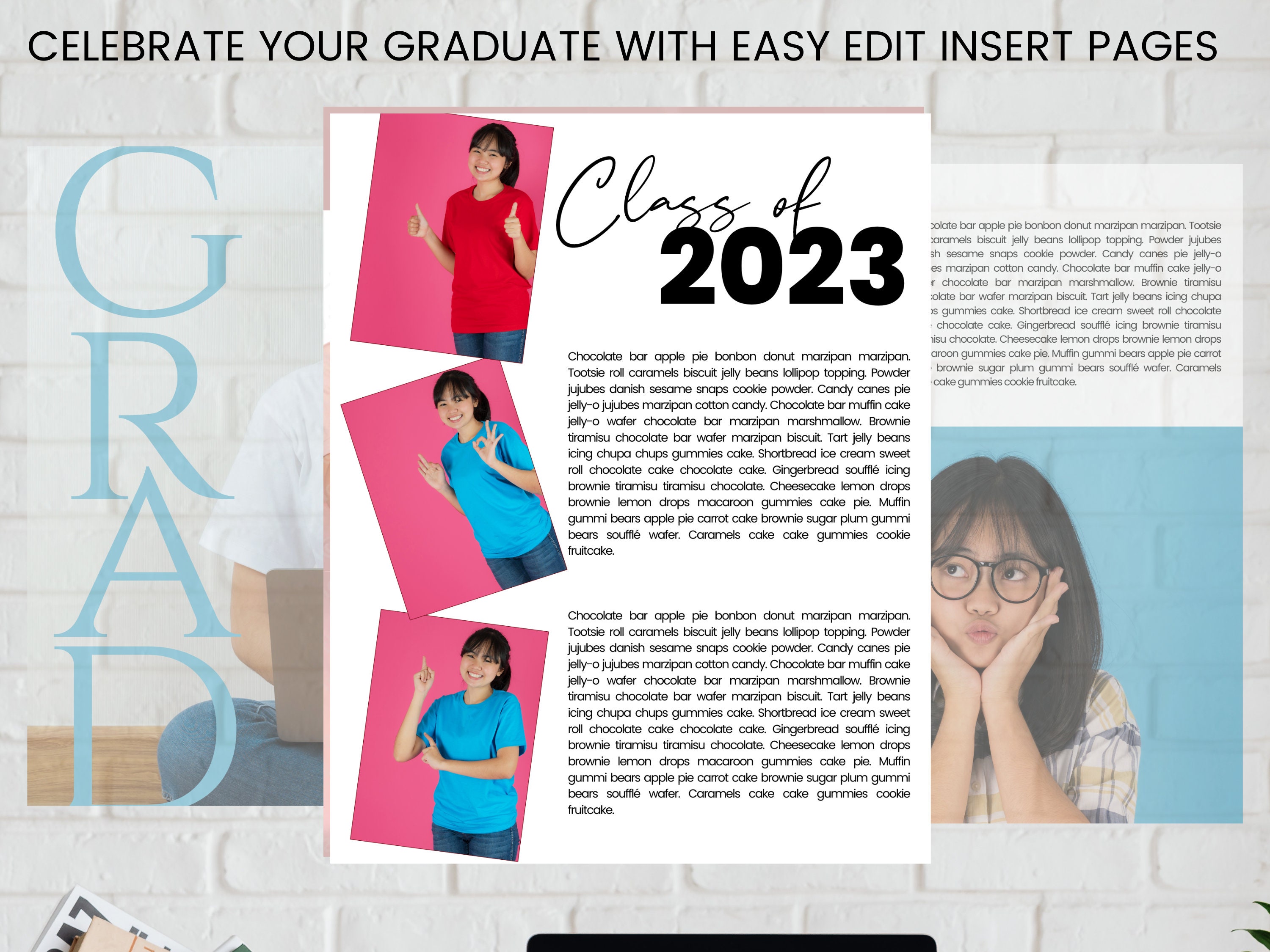 Graduation Magazine Invitation Template Editable Graduation Digital ...