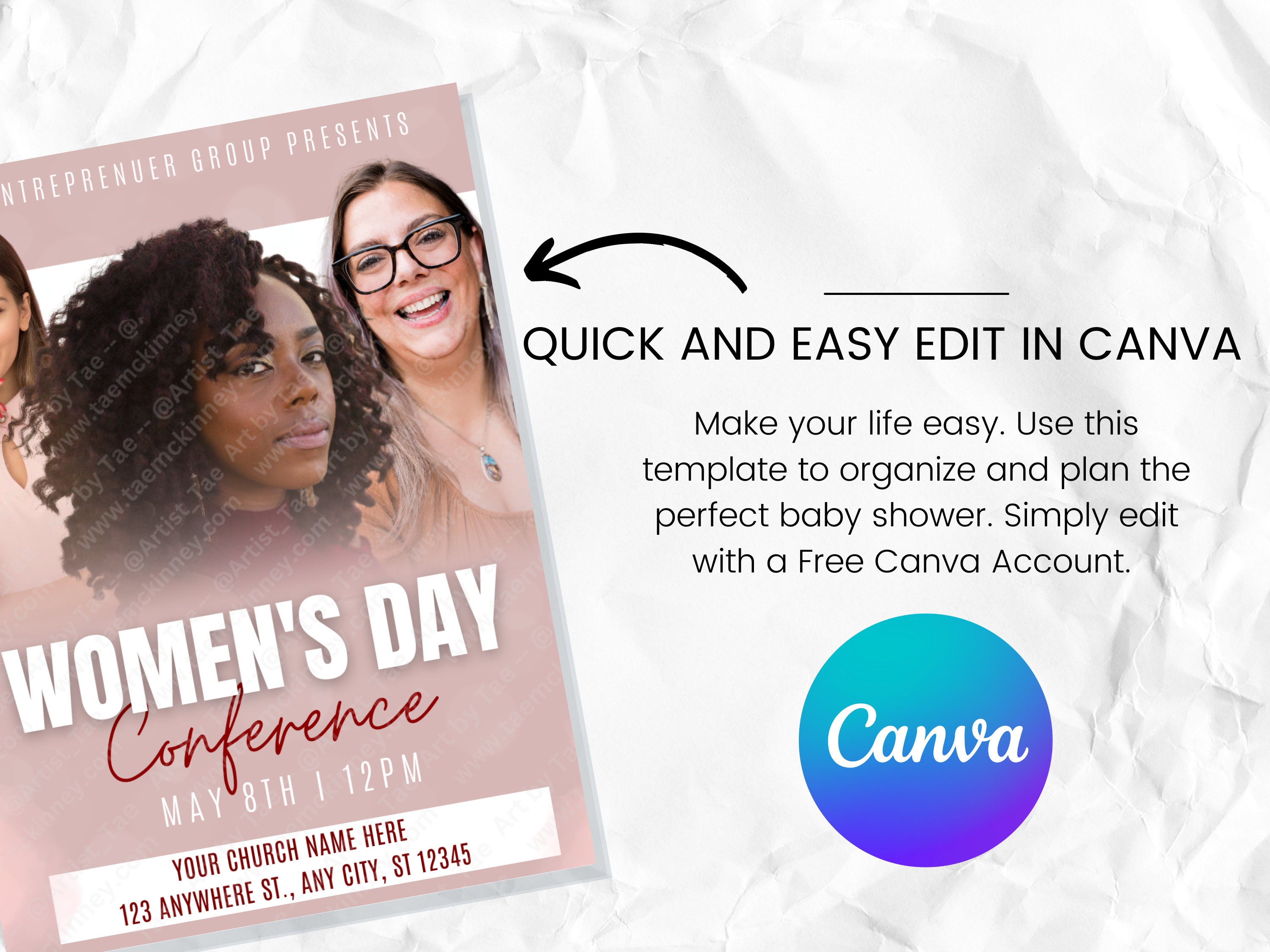 Women's Conference Flyer, Women's Empowerment Flyer, Womens Brunch ...