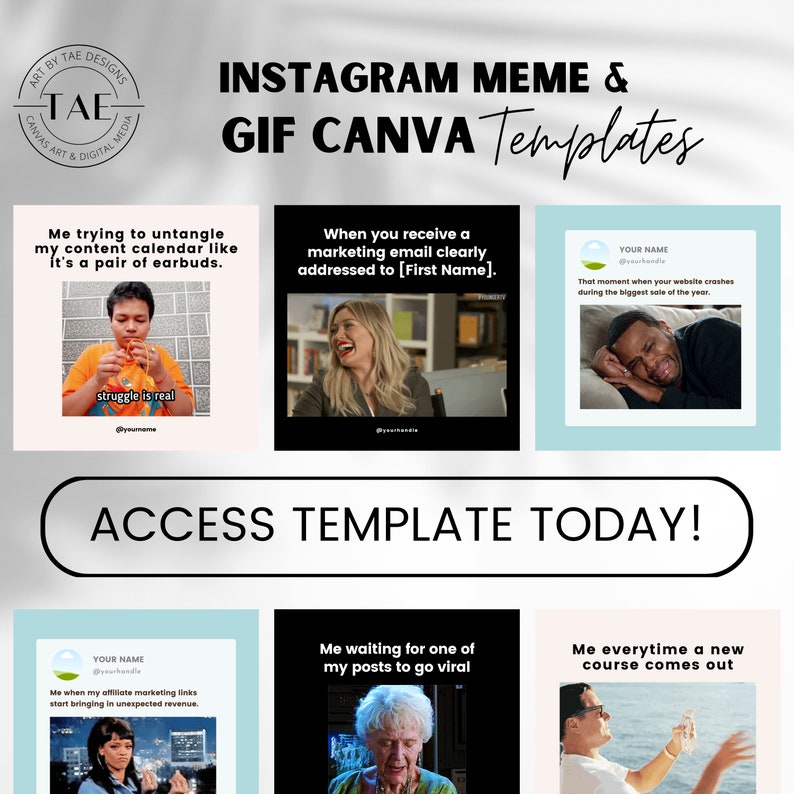 25 Instagram Meme Templates Canva, Animated GIF Social Media Post ...