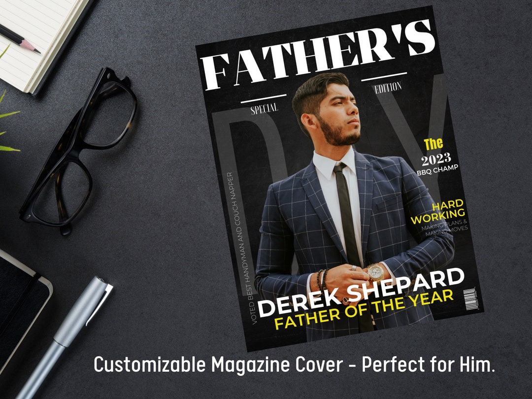 Father's Day Magazine Cover: Personalized Photo Gift (digital Download ...