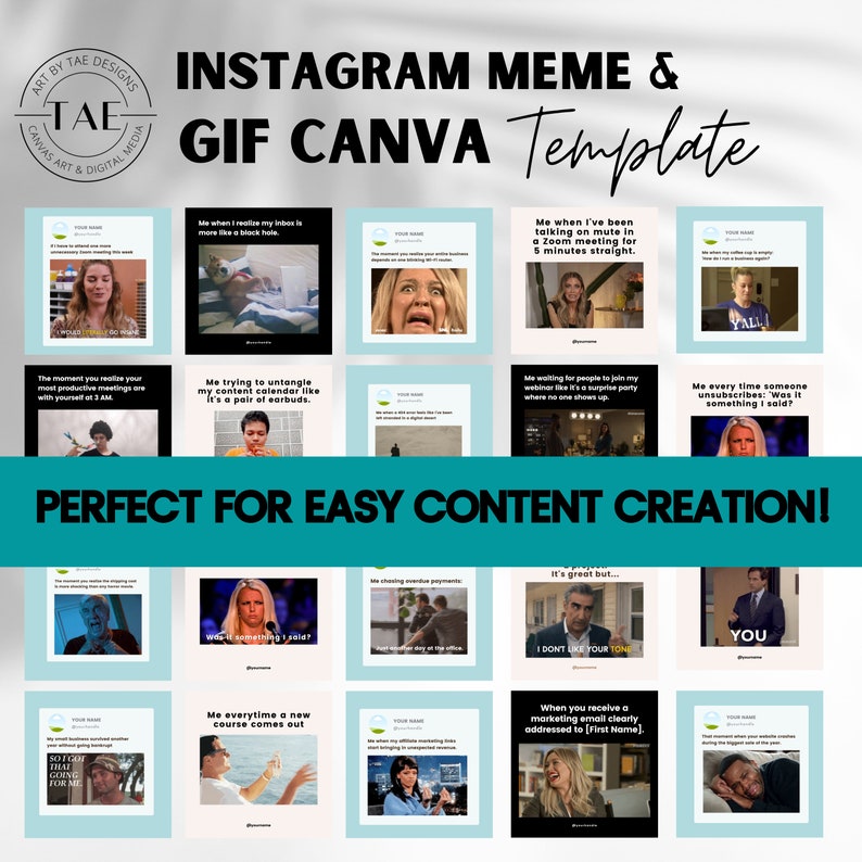 25 Instagram Meme Templates Canva, Animated GIF Social Media Post ...