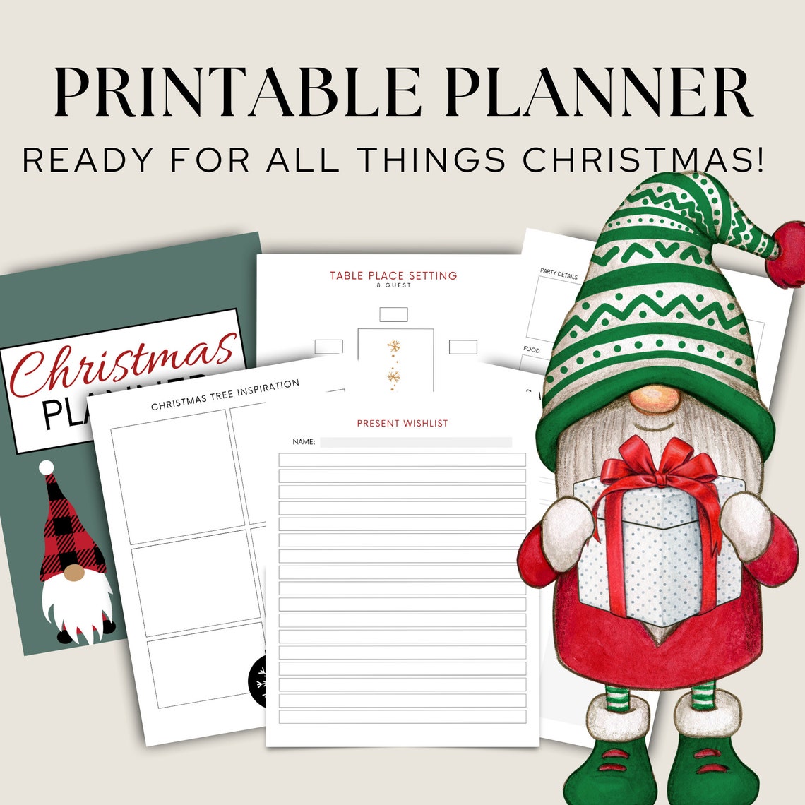 Christmas Planner Printable Holiday Planner Gift Budget - Etsy