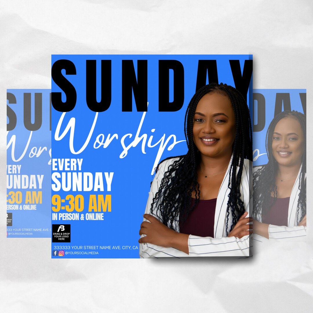 Church Flyer, DIY Flyer Template, Conference Flyer, Church Service ...