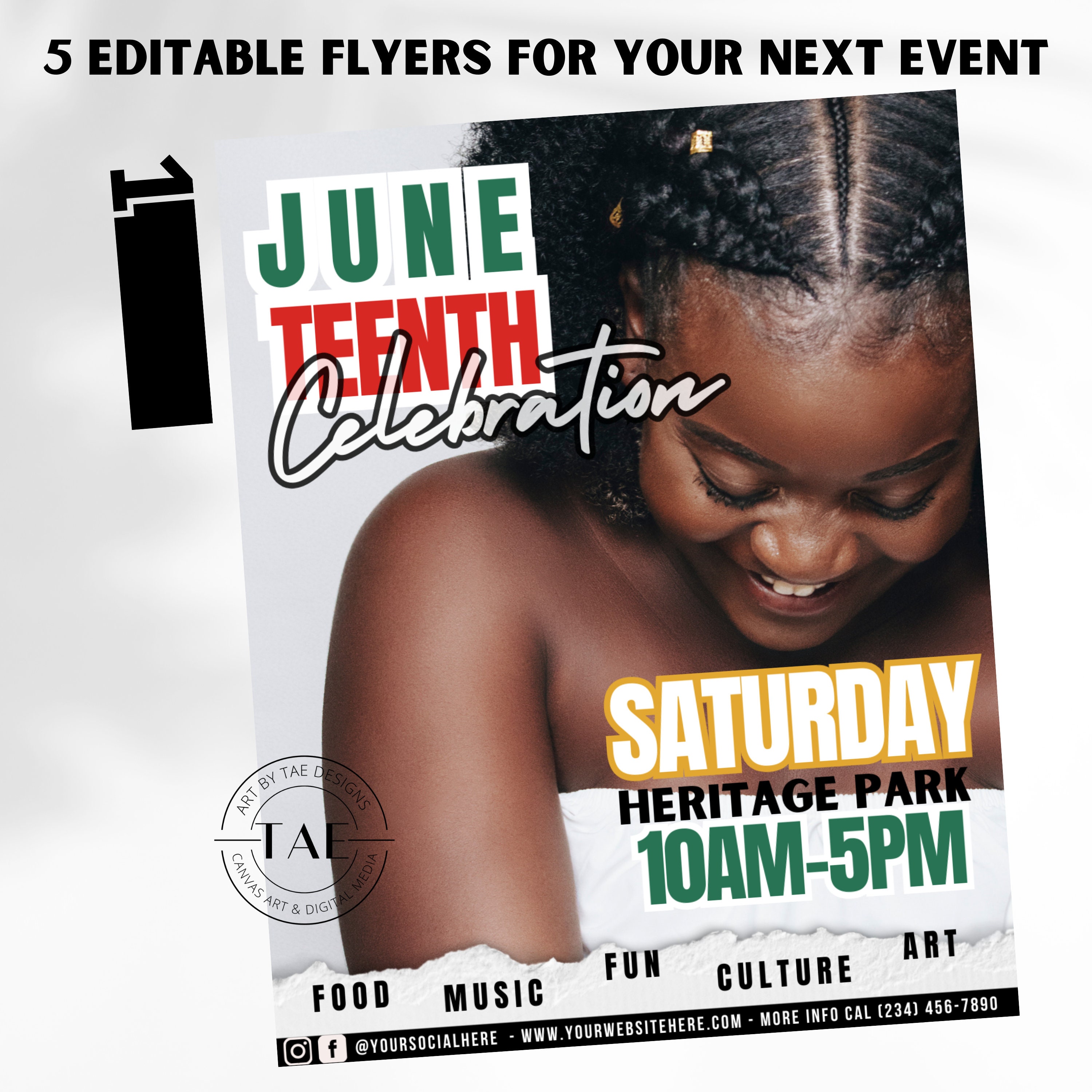 Black History Flyer Template Bundle, Community Fair, Juneteenth Flyer ...