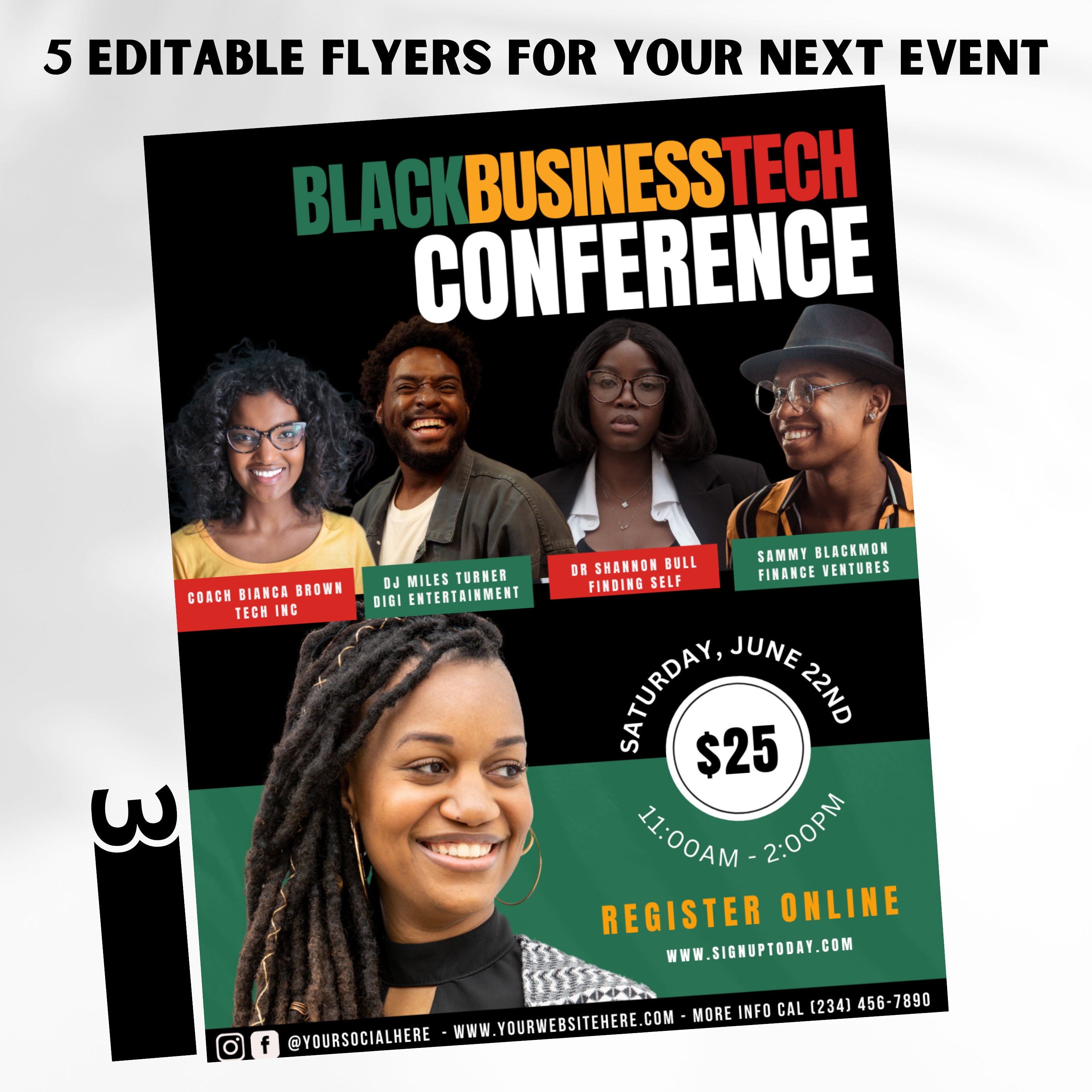 Black History Flyer Template Bundle, Community Fair, Juneteenth Flyer ...