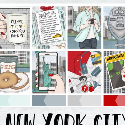 New York City Printable Planner Stickers Digital Download - Etsy