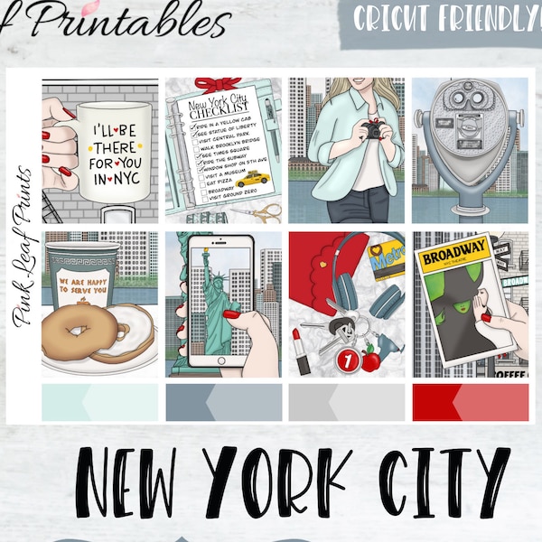 Printable New York City Stickers - Etsy