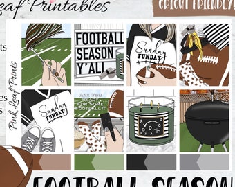Printable Football Stickers - Etsy
