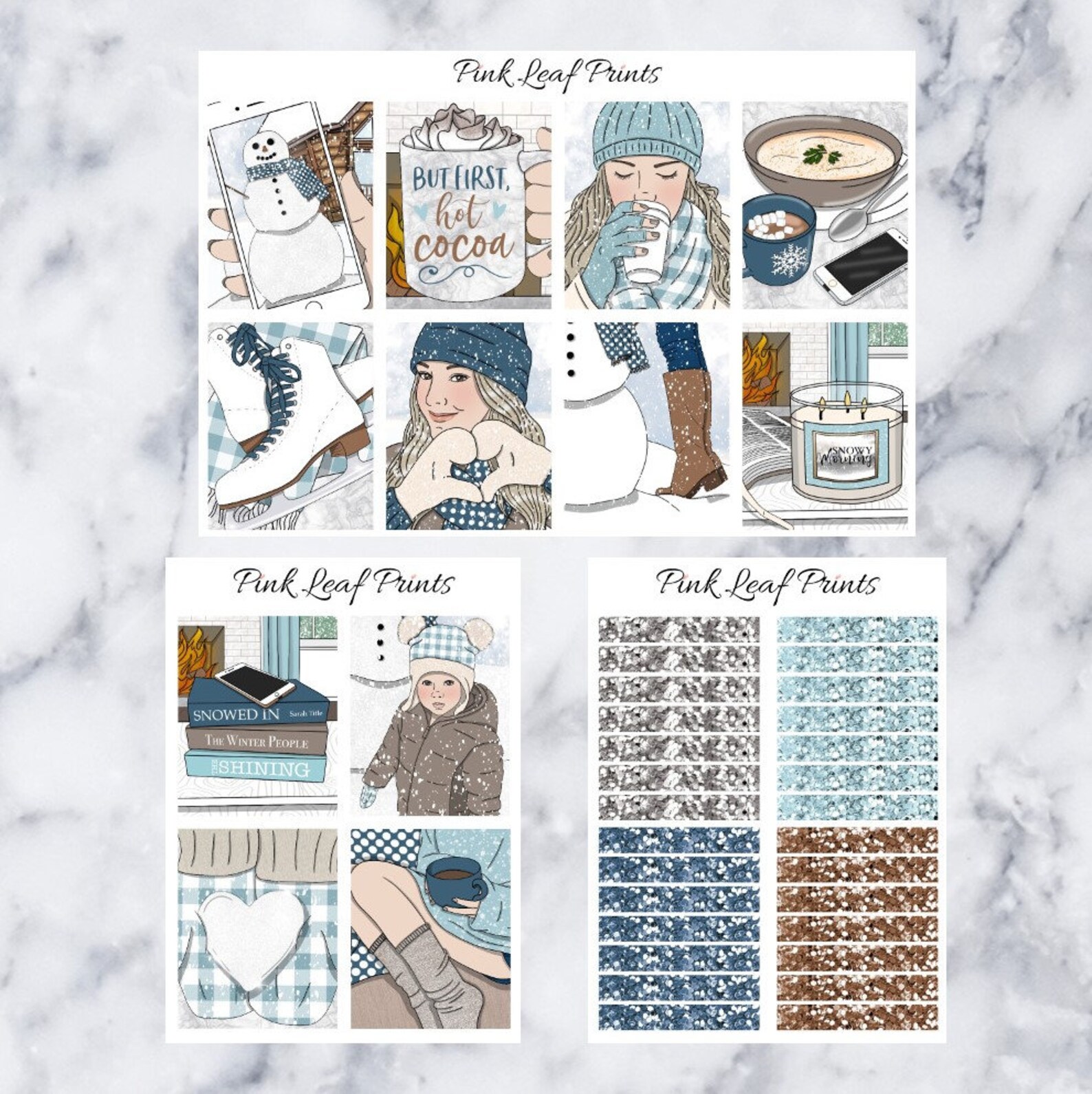 Snow Day Printable Planner Stickers Digitial Download - Etsy