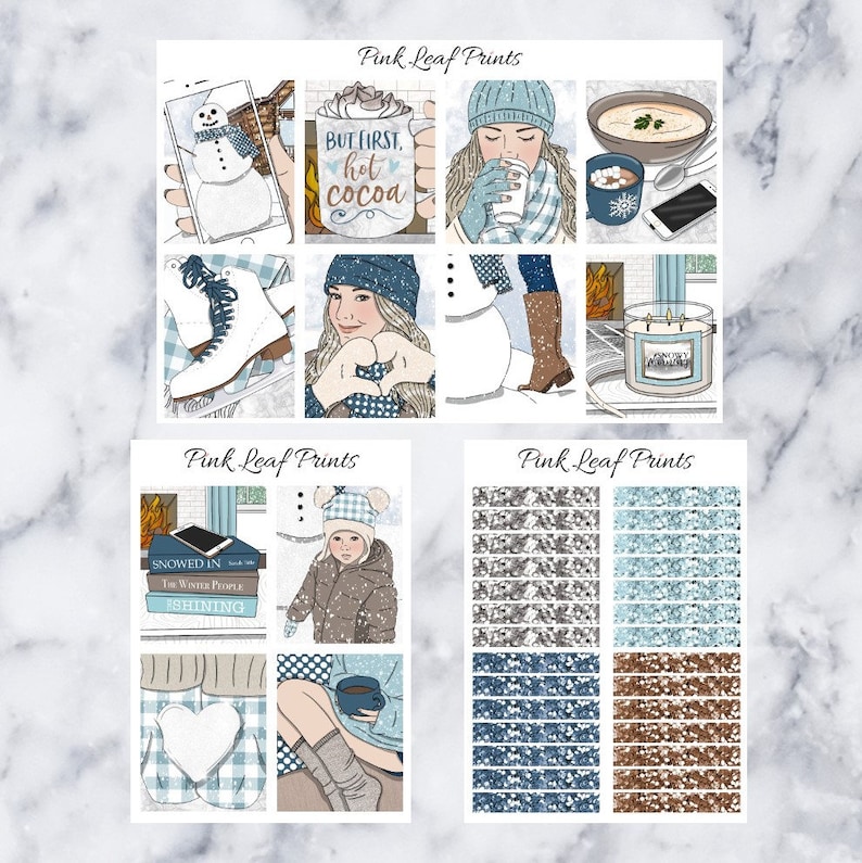 Snow Day | Printable Planner Stickers | Digitial Download - Etsy