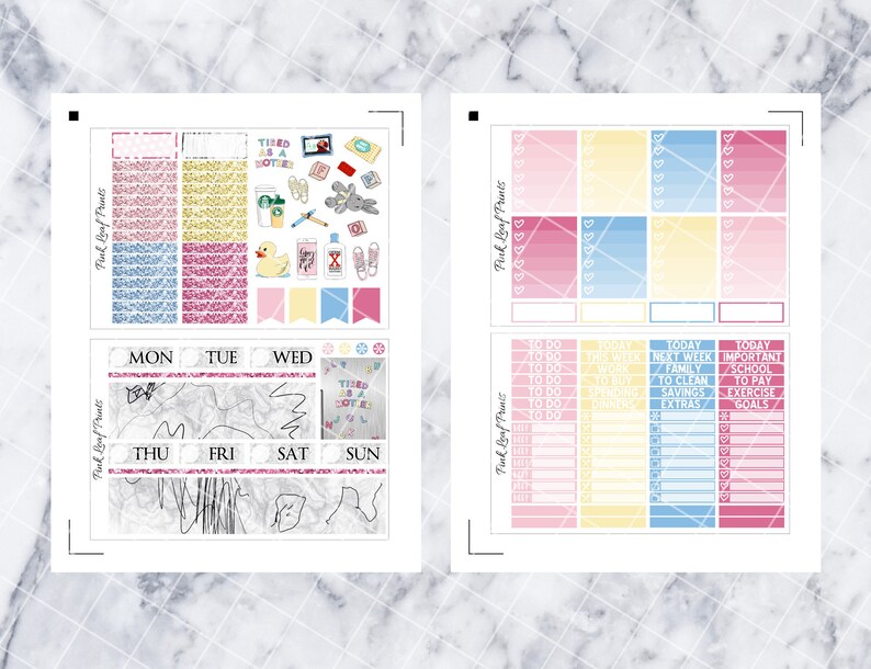 Mom Life | Printable Planner Stickers | Digital Download - Etsy
