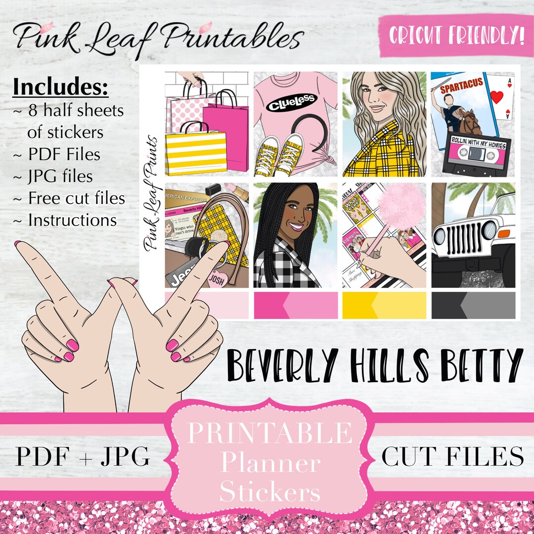 Beverly Hills Betty | Printable Planner Stickers | Digital Download - Etsy