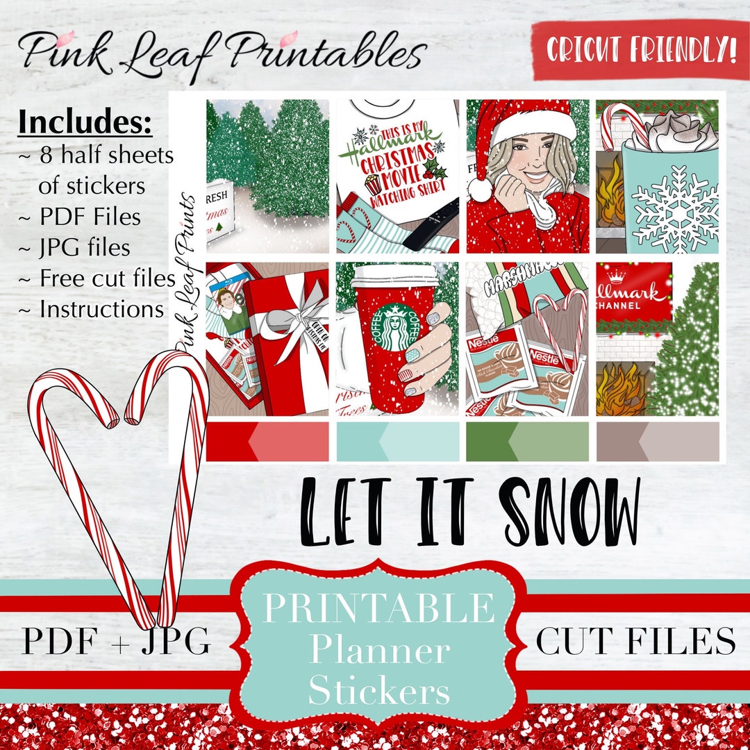 Let It Snow | Printable Planner Stickers | Digitial Download - Etsy