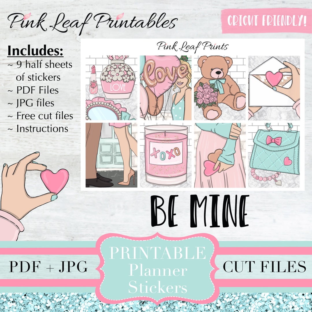 Be Mine | Printable Planner Stickers | Digitial Download - Etsy
