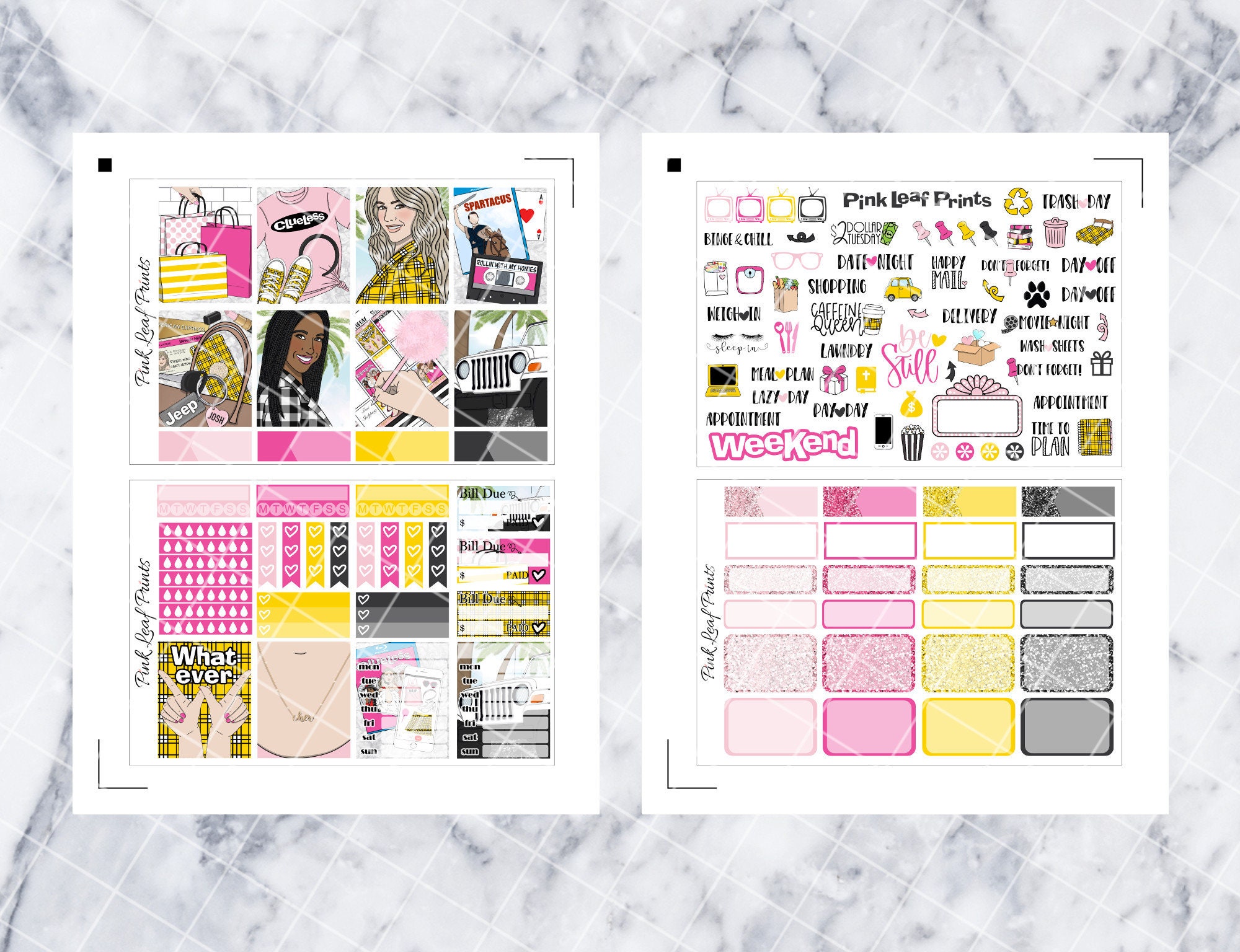 Beverly Hills Betty | Printable Planner Stickers | Digital Download - Etsy