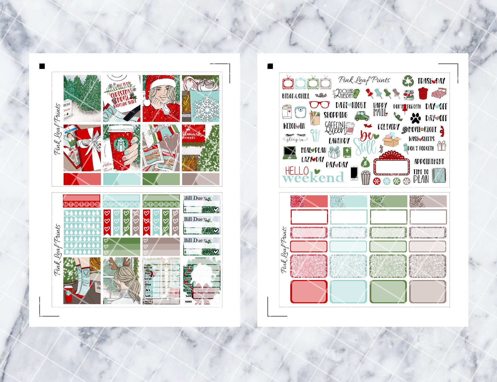 Let It Snow | Printable Planner Stickers | Digitial Download - Etsy