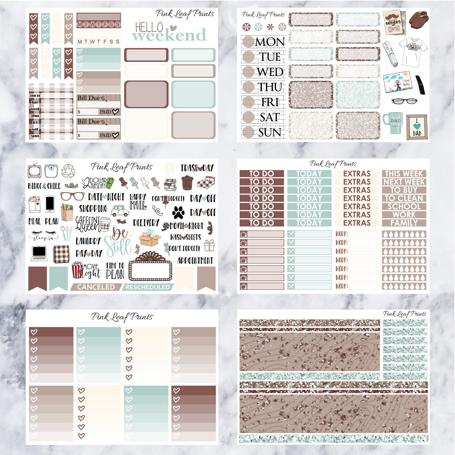 Father's Day - Boy Dad | Printable Planner Stickers | Digitial Download ...
