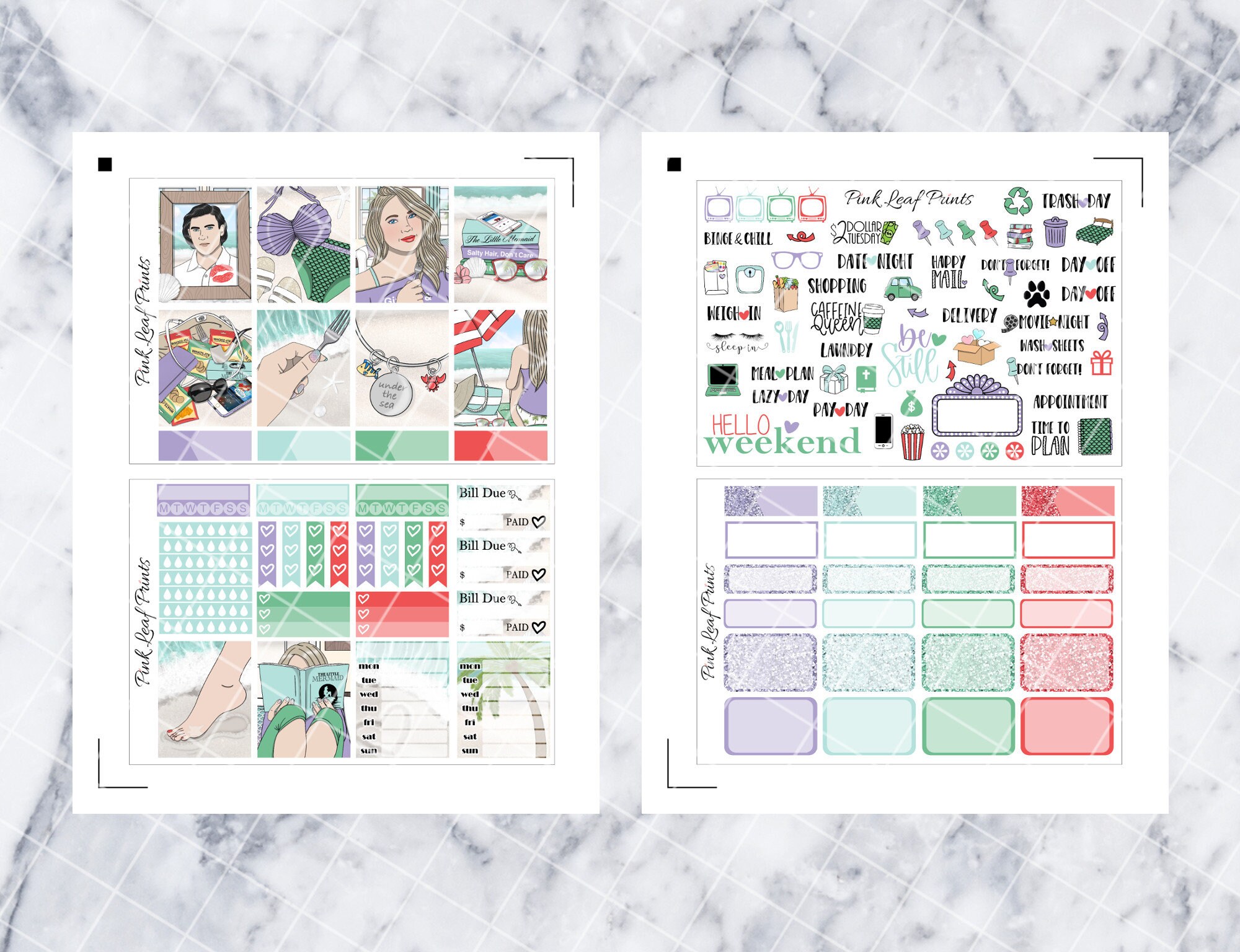 Beach Bum | Printable Planner Stickers | Digital Download - Etsy