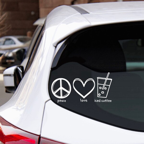 Iced Coffee Car Decal - Etsy