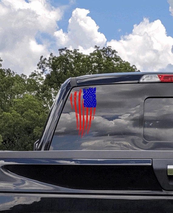 Distressed American Flag Decal American Flag Decal Flag | Etsy