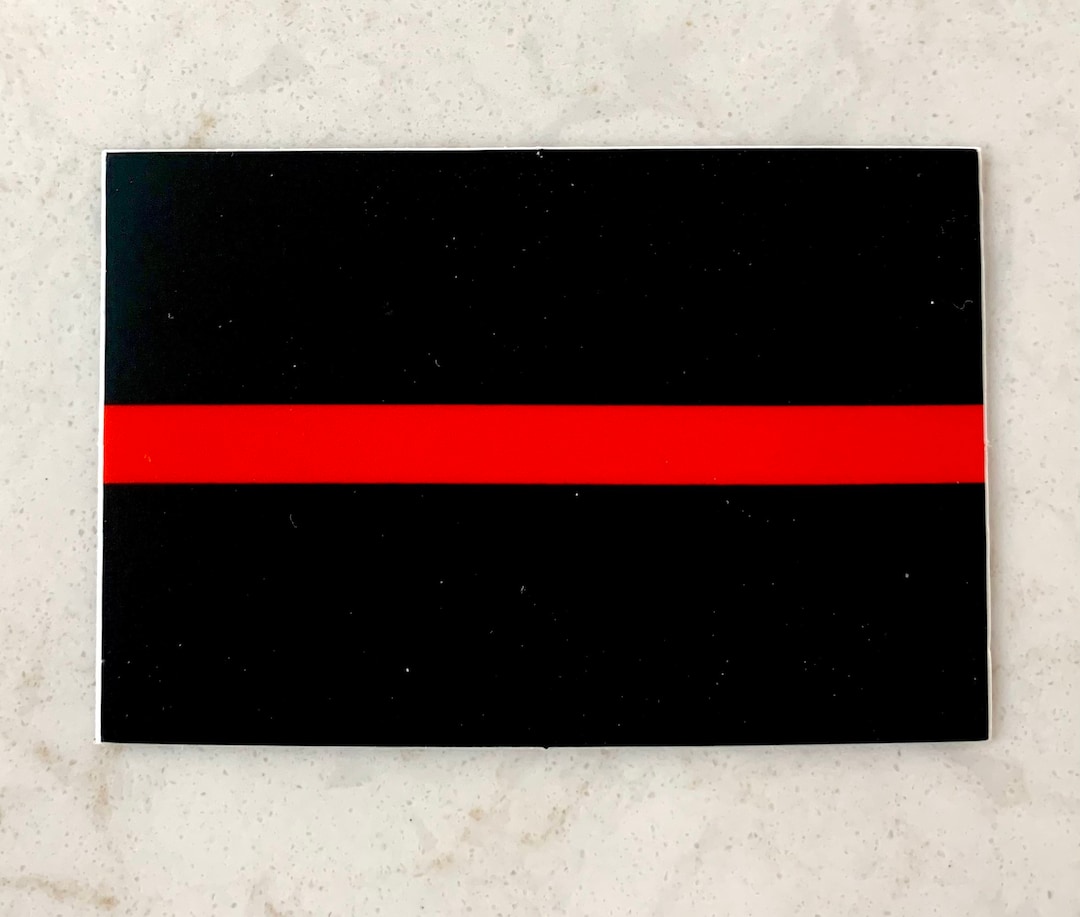 Thin Red Line Sticker - Etsy