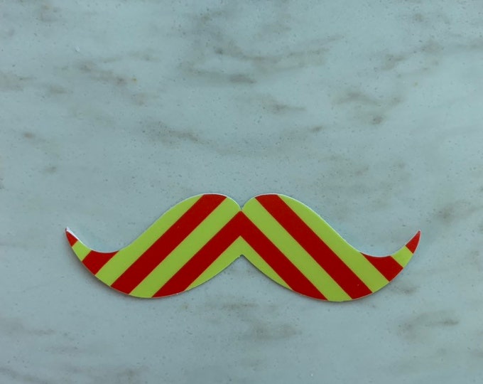 Chevron Mustache Sticker - Etsy