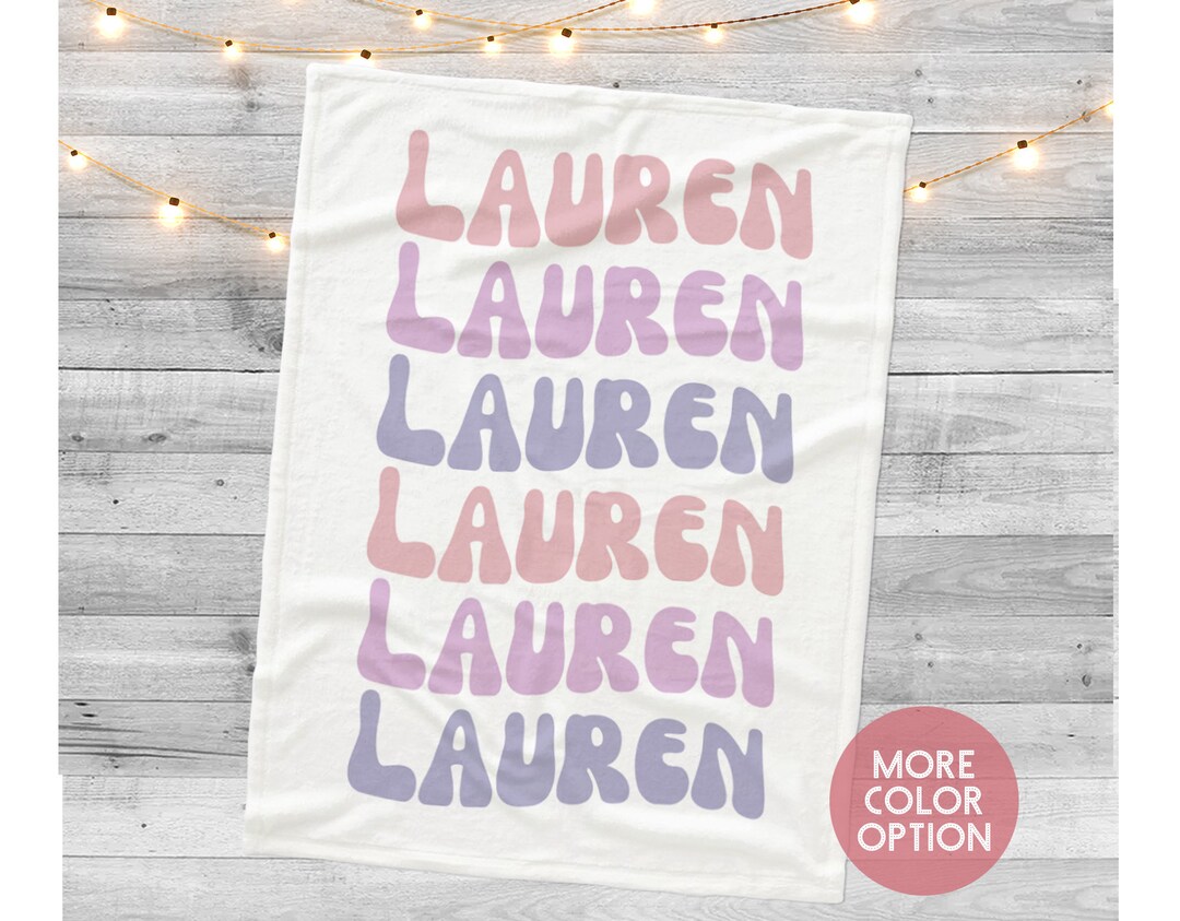 Repeat Name Personalized Blanket, Minky or Sherpa Custom Blanket, Baby ...