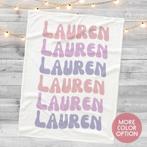 Repeat Name Personalized Blanket, Minky or Sherpa Custom Blanket, Baby ...