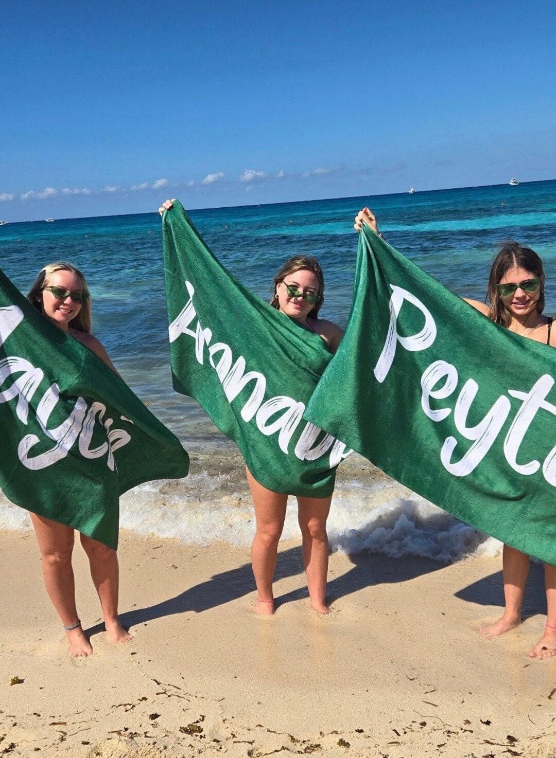 Personalized Beach Towel: Bold Font Custom Name, Vacation Gift - Etsy