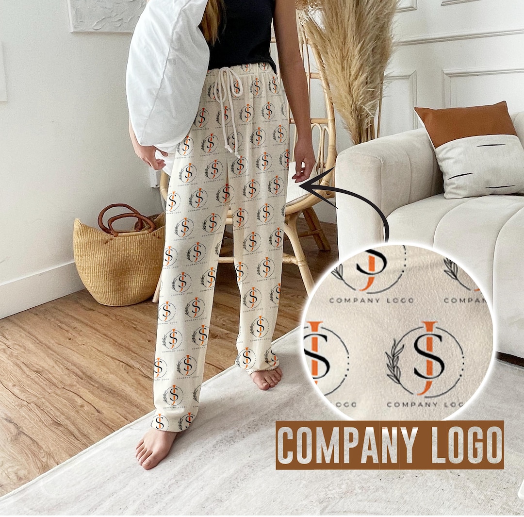 Custom Company Logo Pajama Pants: Personalized Design - Etsy
