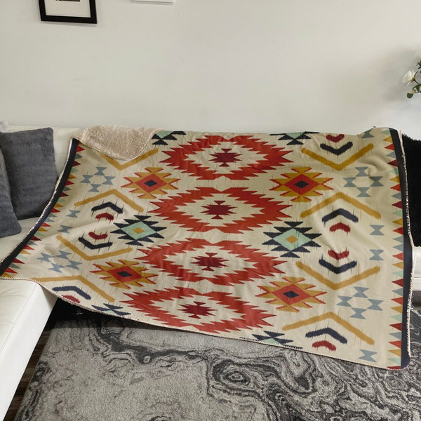 Geometric Blanket - Etsy