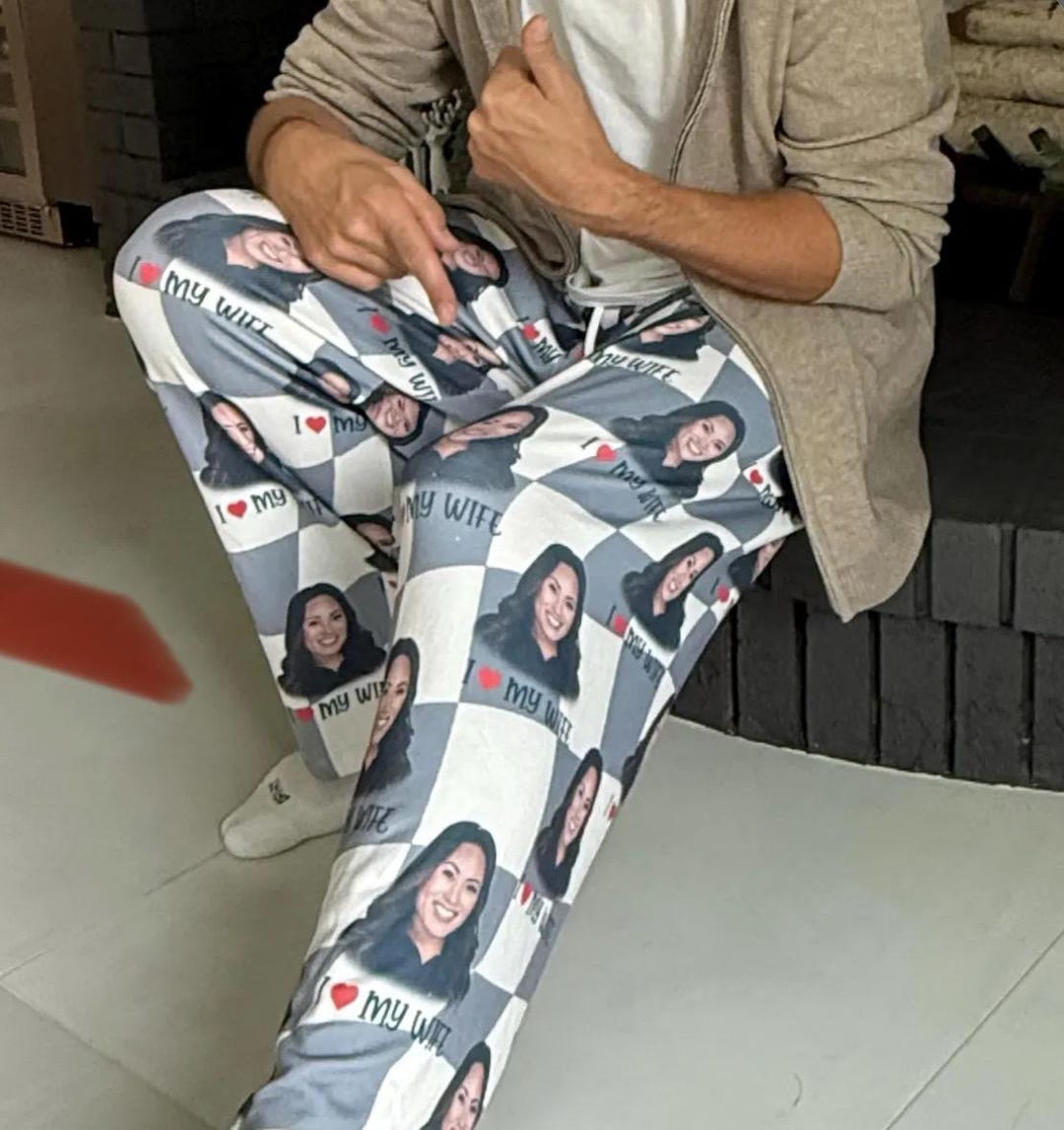 Custom Face Pajama Pants, Personalized Photo Valentine Gift - Etsy