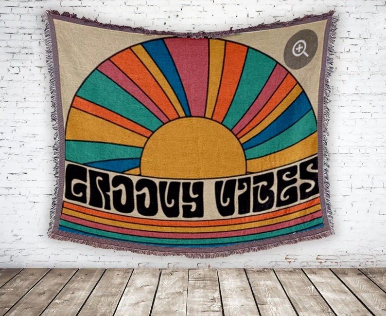 Personalized Groovy Retro Custom Design Sublimated Tapestry - Etsy
