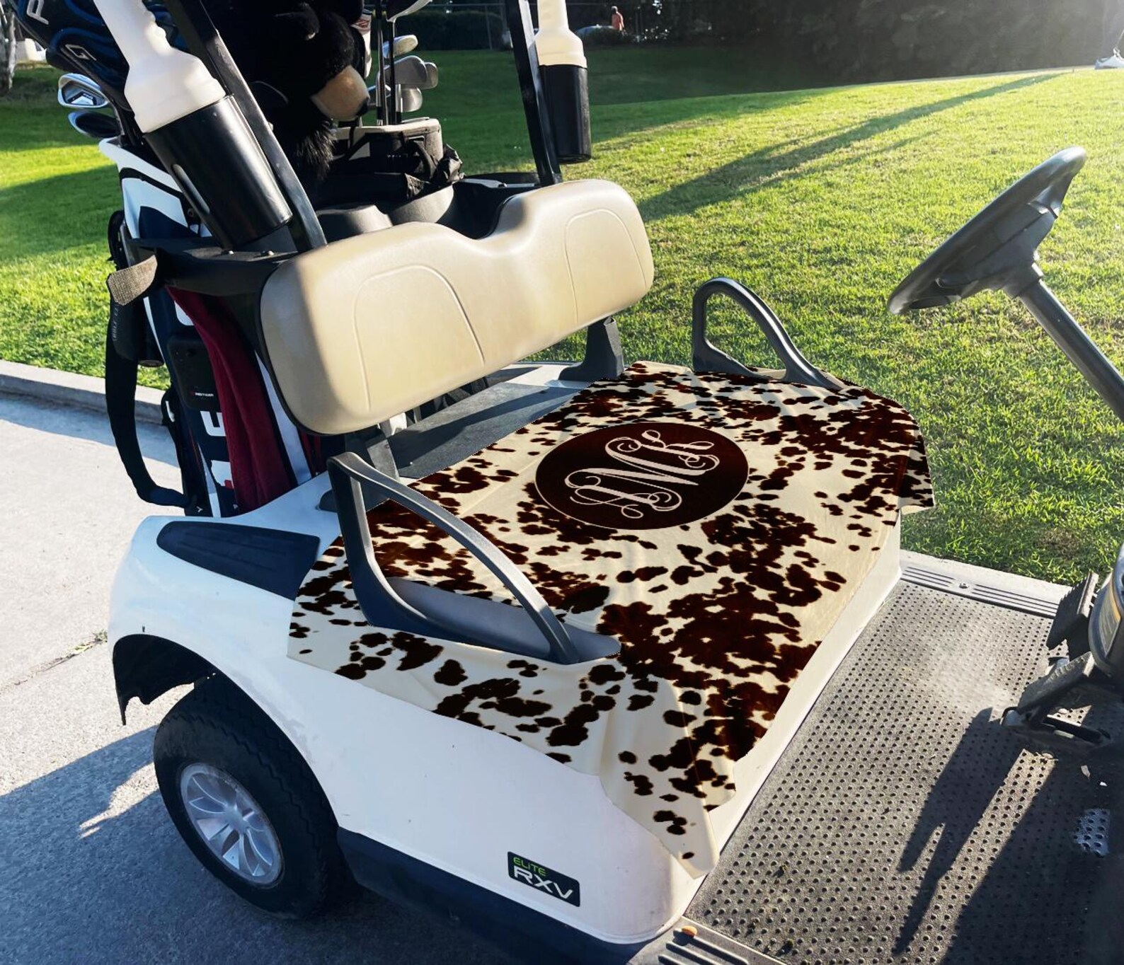 カスタムフォトゴルフカートシートカバー：モノグラム入り布製、米国製ハンドメイド - Etsy 日本