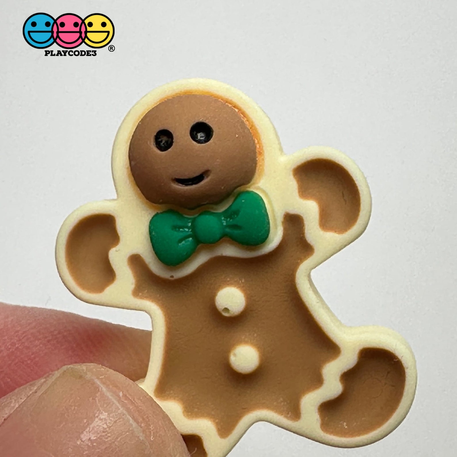 10pcs Fake Gingerbread Man Holiday Christmas Flat Back Charms Slime ...